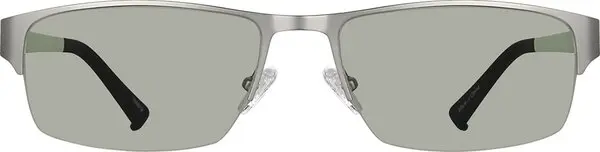 Zenni Rectangle Glasses Mixed Frame - Gray