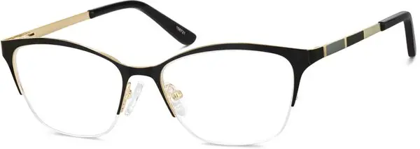 Zenni Cat-eye Semi-rimless Eyeglasses - Black
