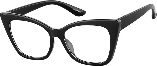 Zenni Vintage Cat-eye Full Rim Eyeglasses - Black