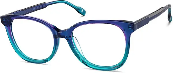 Zenni Cat-eye Full Rim Glasses - Blue