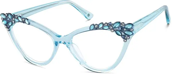 Zenni Cat-eye Full Rim Glasses - Blue