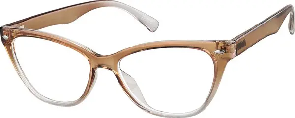 Zenni Vintage Cat-eye Full Rim Eyeglasses - Brown