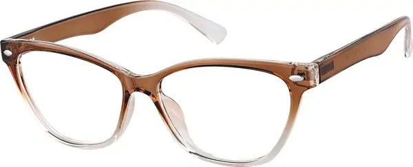 Zenni Vintage Cat-eye Full Rim Eyeglasses - Brown
