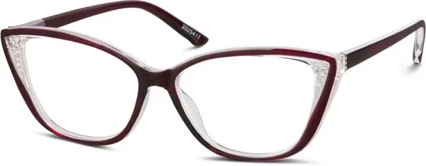 Zenni Vintage Cat-eye Full Rim Glasses - Eggplant