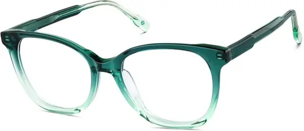 Zenni Vintage Cat-eye Full Rim Glasses - Green