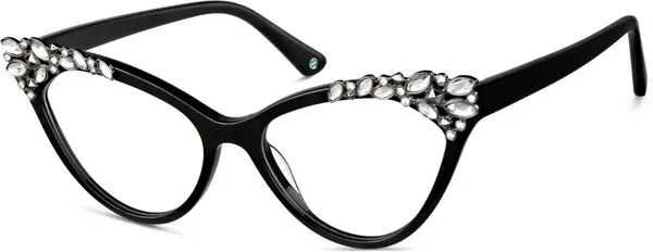 Zenni Cat-eye Full Rim Glasses - Jet Black