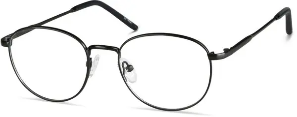Zenni Round Eyeglasses Full Rim Stainless Steel Frame - Black