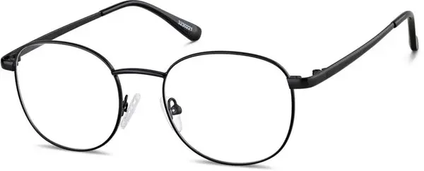 Zenni Round Eyeglasses Full Rim Stainless Steel Frame - Black