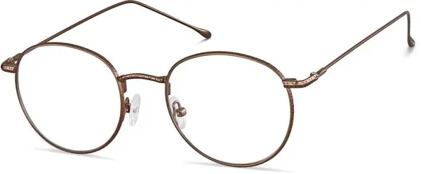 Zenni Round Full Rim Eyeglasses - Brown