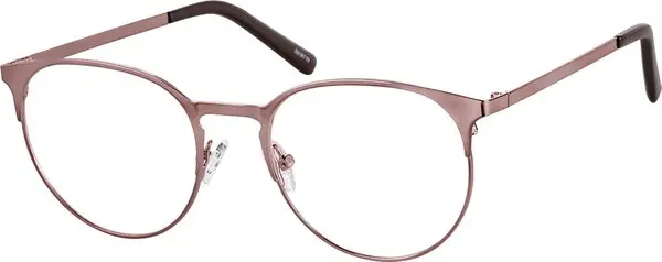 Zenni Round Full Rim Stainless Steel Eyeglasses - Pink