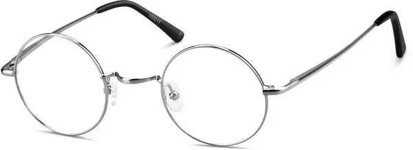 Zenni Round Eyeglasses Full Rim Stainless Steel Frame - Silver