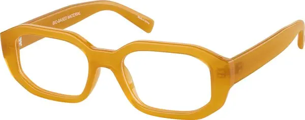 Zenni Geometric Full Rim Frame Glasses - Yellow