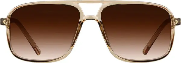Zenni Retro Aviator Eyeglasses - Brown