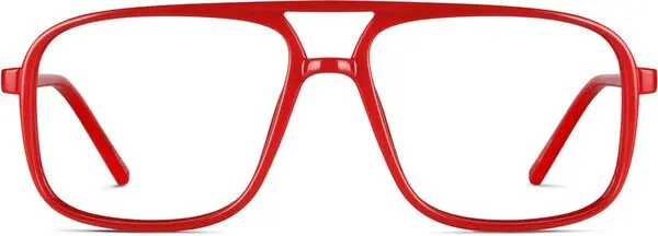 Zenni Retro Aviator Eyeglasses - Red