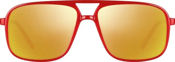 Zenni Retro Aviator Eyeglasses - Red