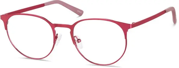 Zenni Minimalist Round Eyeglasses - Metallic Red