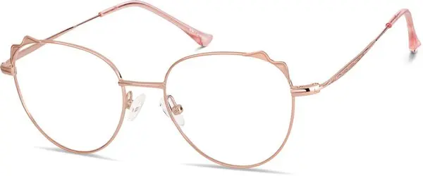 Zenni Minimalist Round Eyeglasses - Rose Gold
