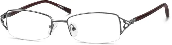 Zenni Rectangle Half-rim Eyeglasses - Gray