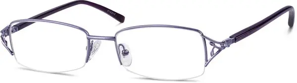 Zenni Rectangle Half-rim Eyeglasses - Purple