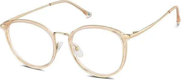 Zenni Round Full Rim Frame - Beige
