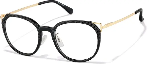 Zenni Round Full Rim Eyeglasses Frame - Black