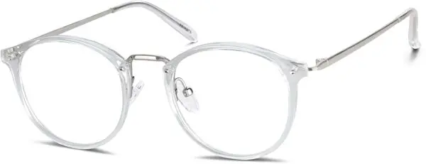 Zenni Round Full Rim Frame - Blue Ice