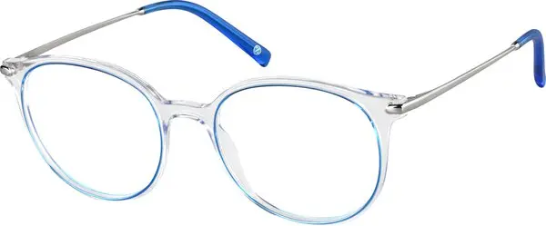 Zenni Round Full Rim Frame Eyeglasses - Blue