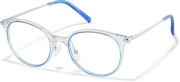 Zenni Round Full Rim Eyeglasses Frame - Blue