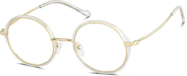 Zenni Round Full Rim Frame Glasses By - Clear