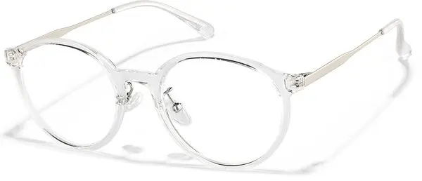 Zenni Round Full Rim Eyeglasses Frame - Clear