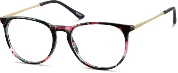 Zenni Round Full Rim Frame - Floral
