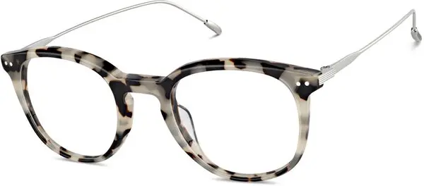 Zenni Round Full Rim Eyeglasses Frame - Ivory Tortoiseshell