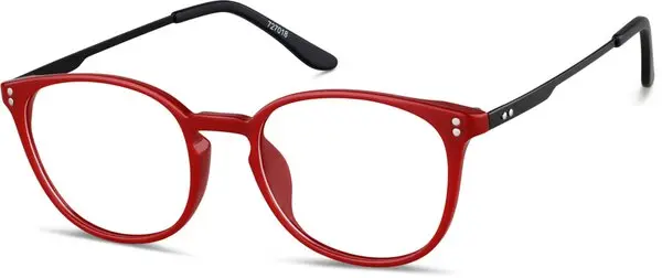 Zenni Round Full Rim Frame - Red