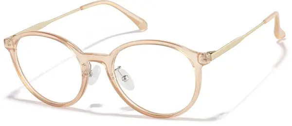 Zenni Round Full Rim Eyeglasses - Taupe