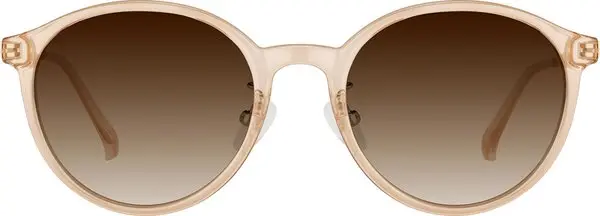 Zenni Round Full Rim Frame Eyeglasses - Taupe