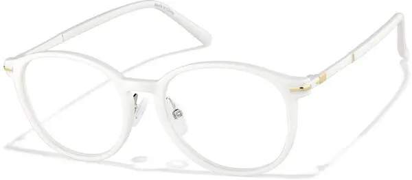 Zenni Round Full Rim Eyeglasses Frame - White