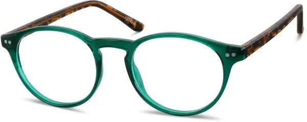 Zenni Retro Round Eyeglasses - Emerald