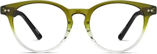 Zenni Retro Round Eyeglasses - Olive