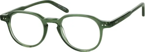 Zenni Vintage Geometric Full Rim Eyeglasses - Pine