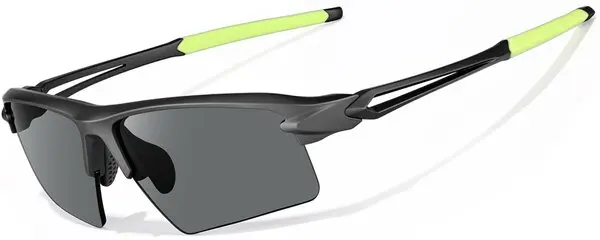 Zenni Half Rim Sunglasses - Gray With Gray Lenses