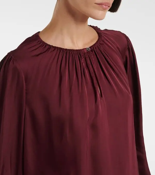 Velvet By Graham & Spencer Riona Satin Blouse - Brown