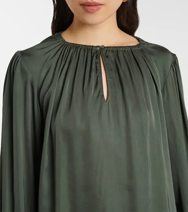 Velvet By Graham & Spencer Riona Satin Blouse - Grey