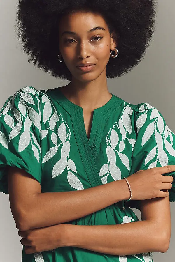 green emerald velvet dress Anthropologie Dress Womens 0 Green Button Up Long Sleeve Belted White Striped