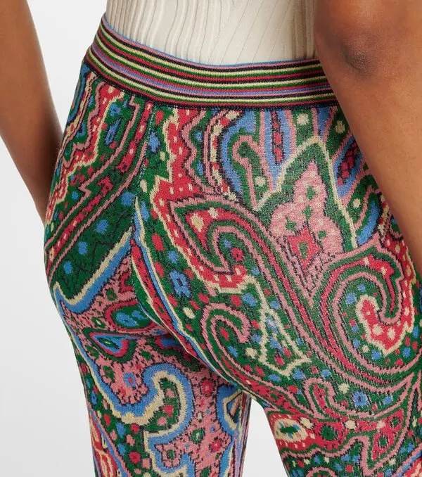 Etro Knitted Paisley Jacquard Flared Pants