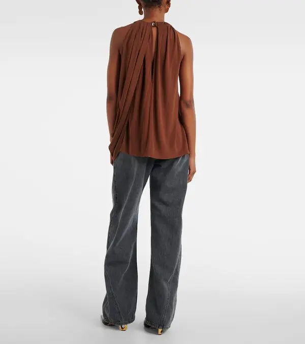 JW Anderson Draped Halterneck Crepe Top