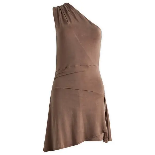 PEACHY DEN One-shoulder Asymmetrical Mini Dress