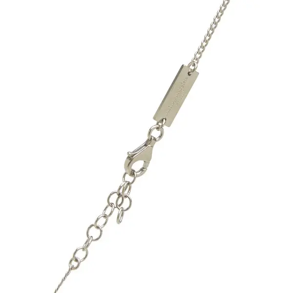 MAISON MARGIELA Twisted Number Logo Bar Necklace - Palladio Semi Polished Plating