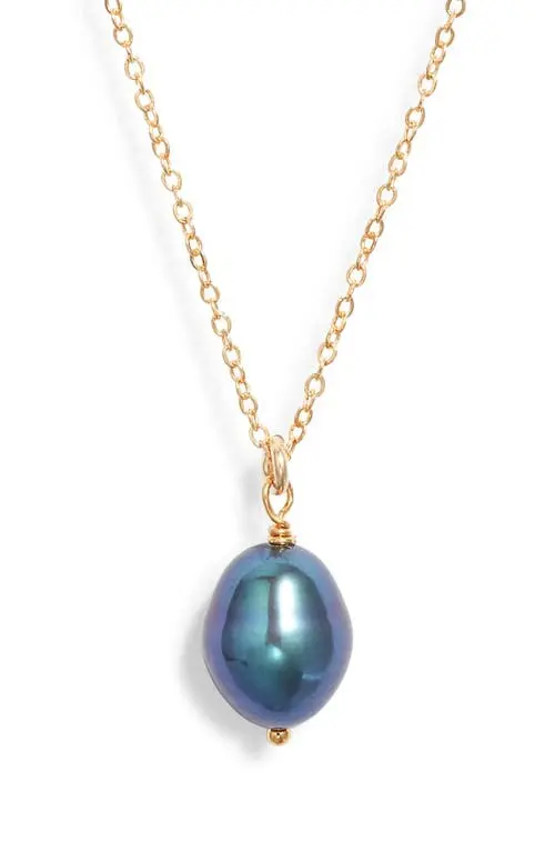 SET & STONES Adelle Keshi Pearl Pendant Necklace - Gold / Peacock