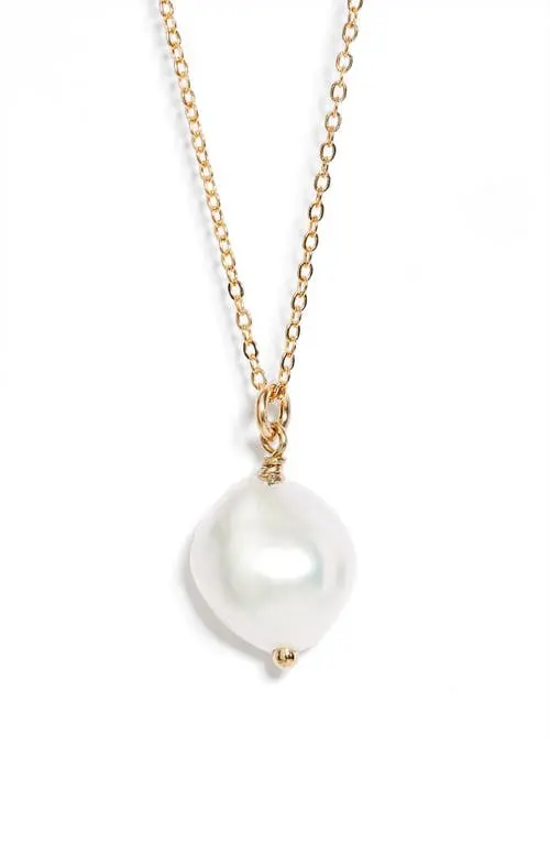 SET & STONES Adelle Keshi Pearl Pendant Necklace - Gold
