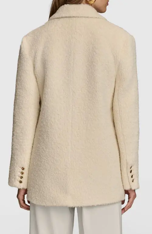 Donna Karan New York Faux Shearling Wool Blazer